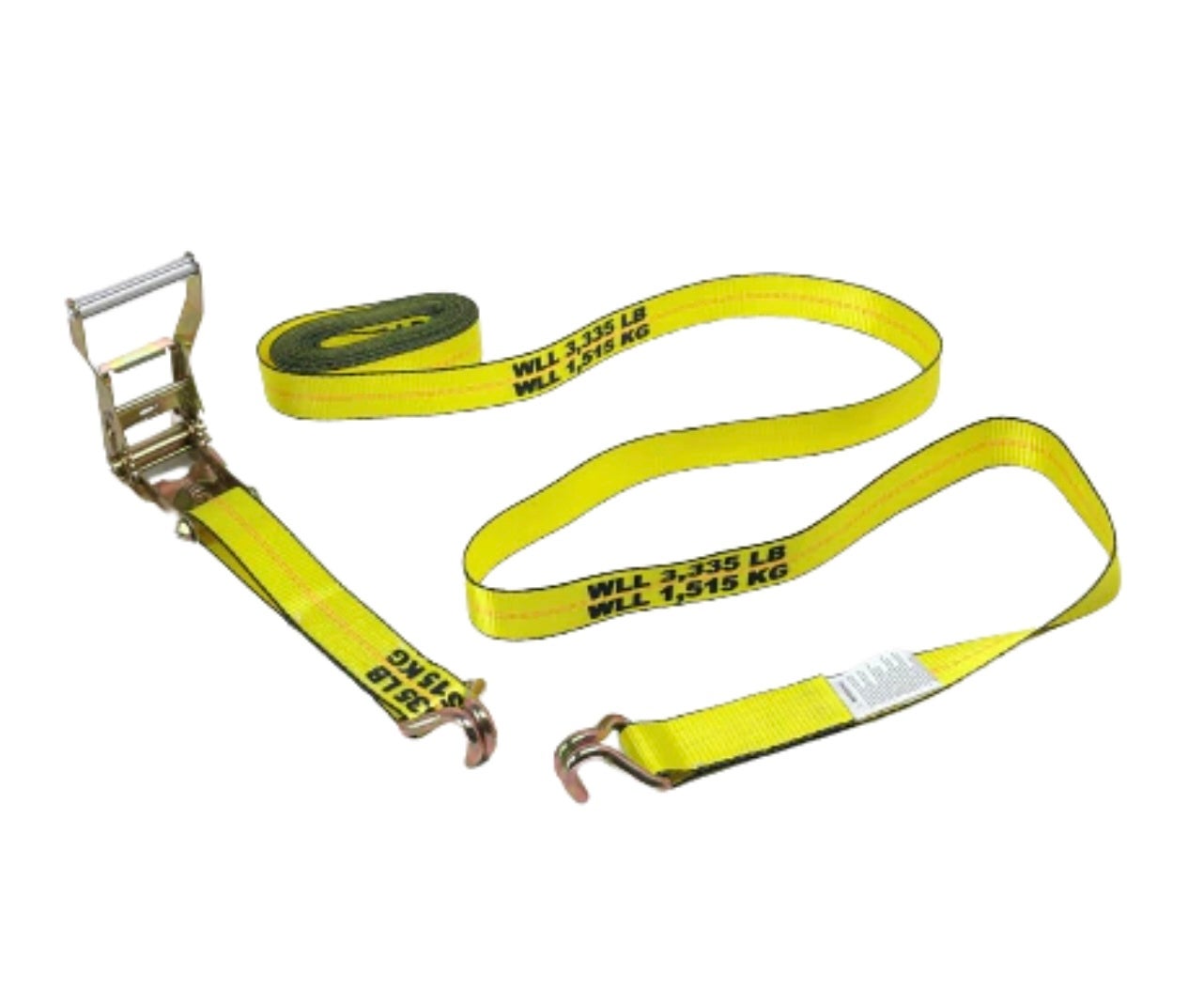 2" x 20' Ratchet Strap with Wire Hooks - DIAMOND WEAVE | T&A Hook-In Supply